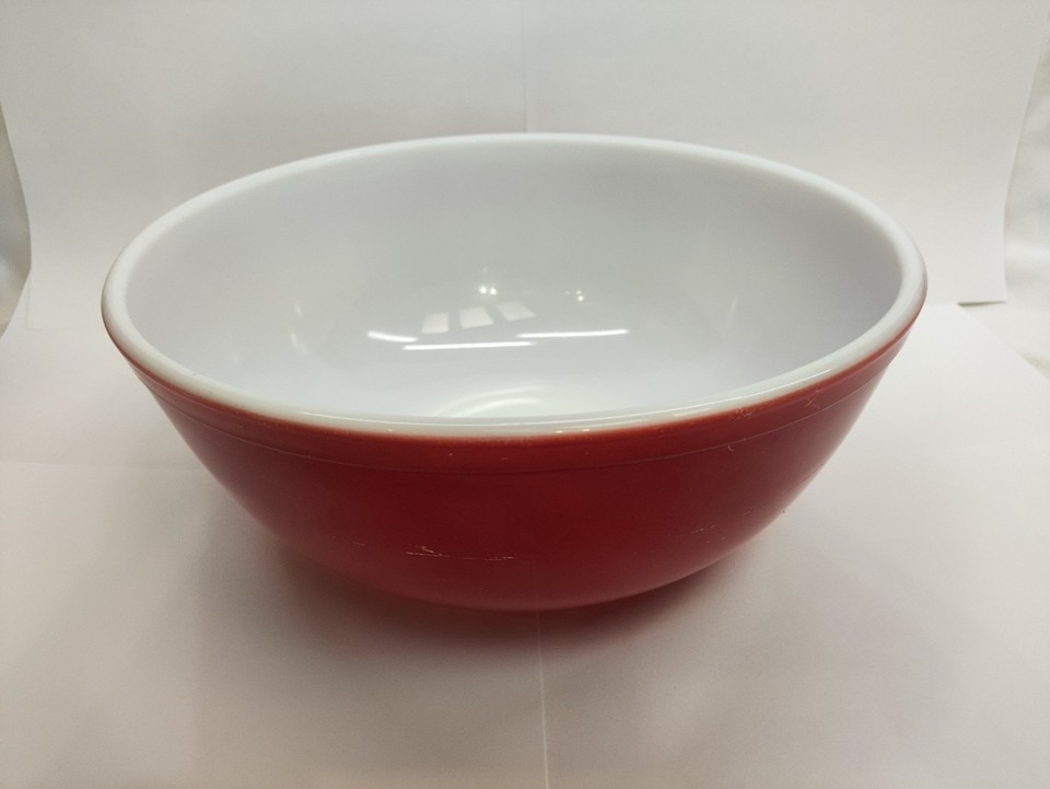 Vintage PYREX 404 Primary Color Red 4 Quart 10" Mixing Nesting Bowl | eBay