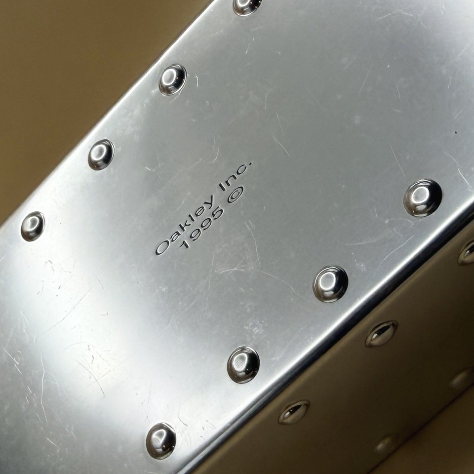 Vintage 1995 Oakley X Metal Vault Sunglasses Case Riveted Aluminum 6.5 ...