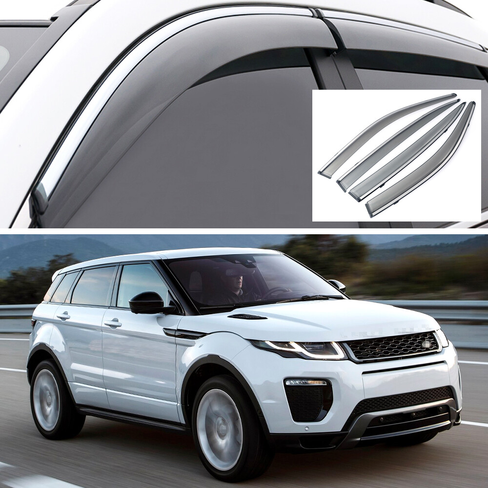 Car Window Vent Visor Deflector Sun/Rain Guards for Range Rover Evoque ...