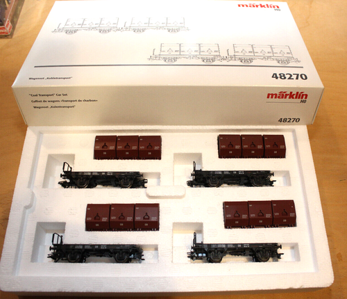 Märklin H0 48270 Kübelwagen-Set(4) "Kohletransport", III , OVP nicht ...