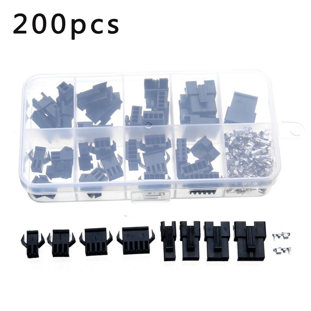 200 Pcs/set 2/3/4/5 Pin Wire Connector Male Female Set Jumper Socket | eBay