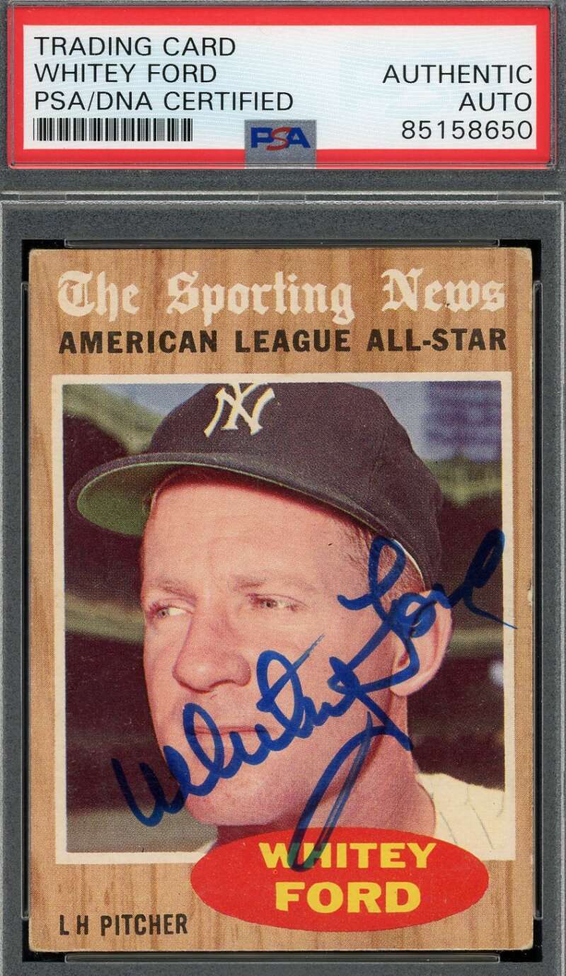 Whitey Ford PSA DNA Coa Signed 1962 Topps All Star Autograph | eBay