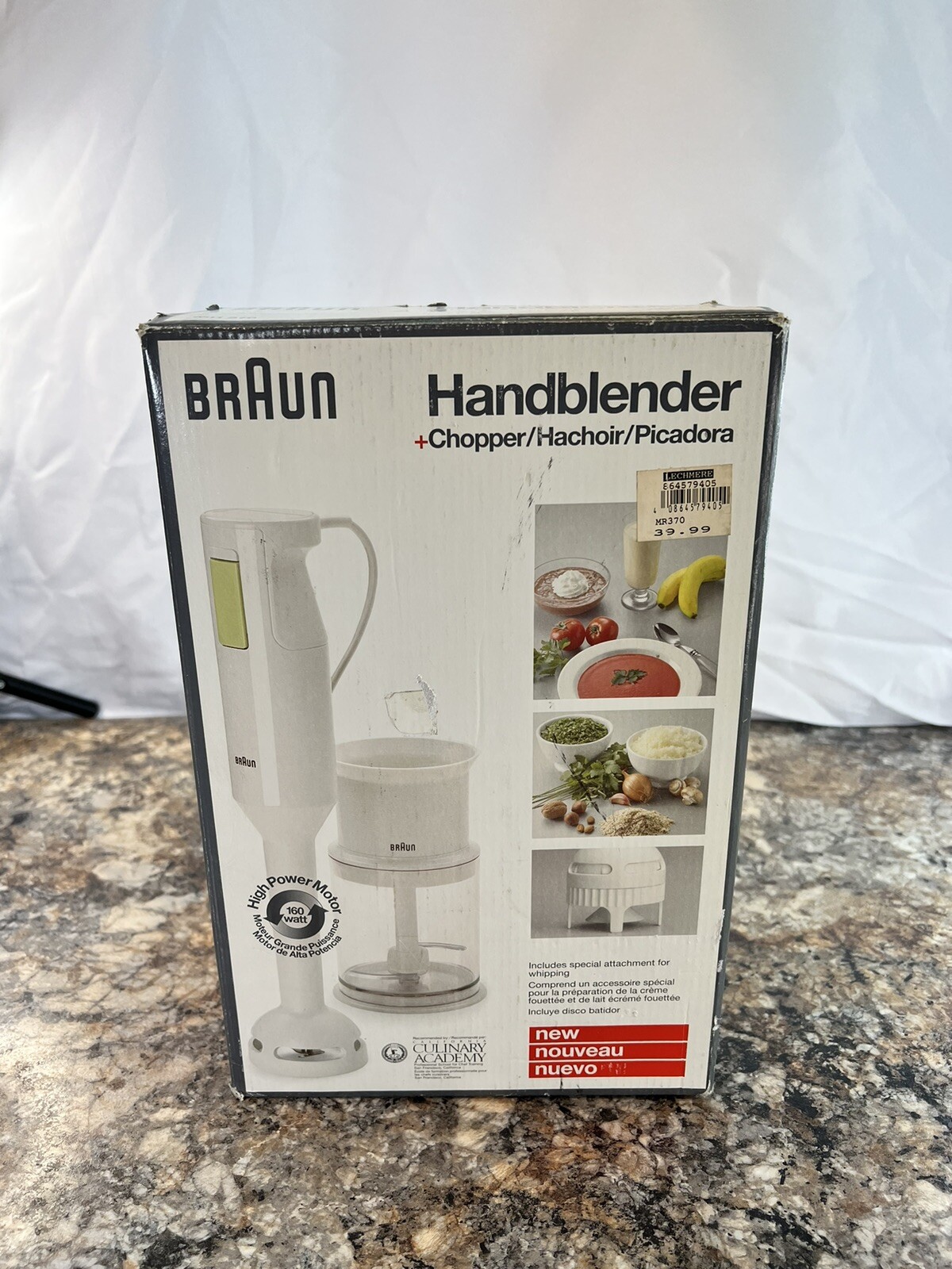 Braun Hand Blender & Chopper MR 370 New Open Box Original Packaging ...