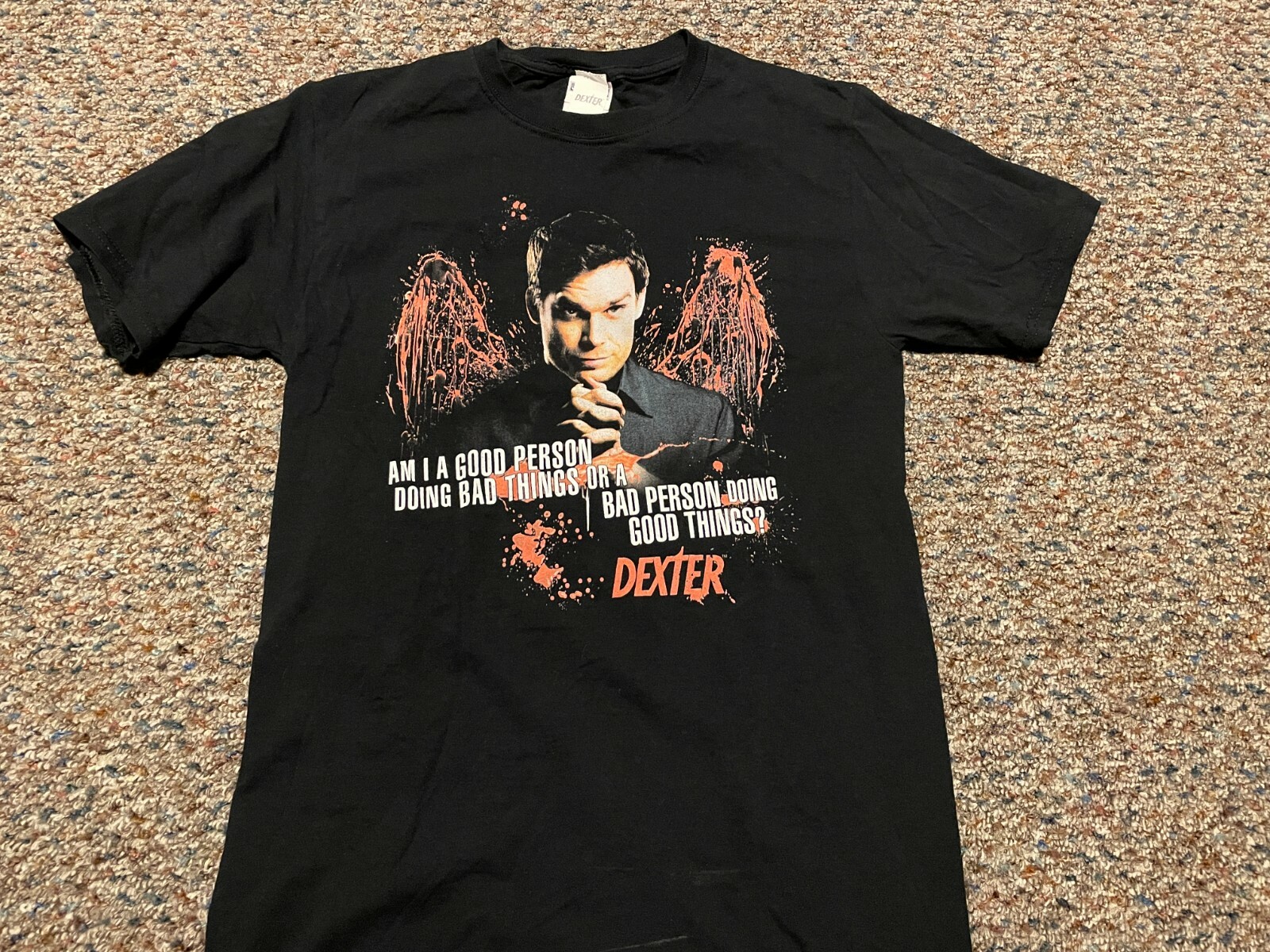 DEXTER rare official promotional t-shirt Adult Small… - Gem