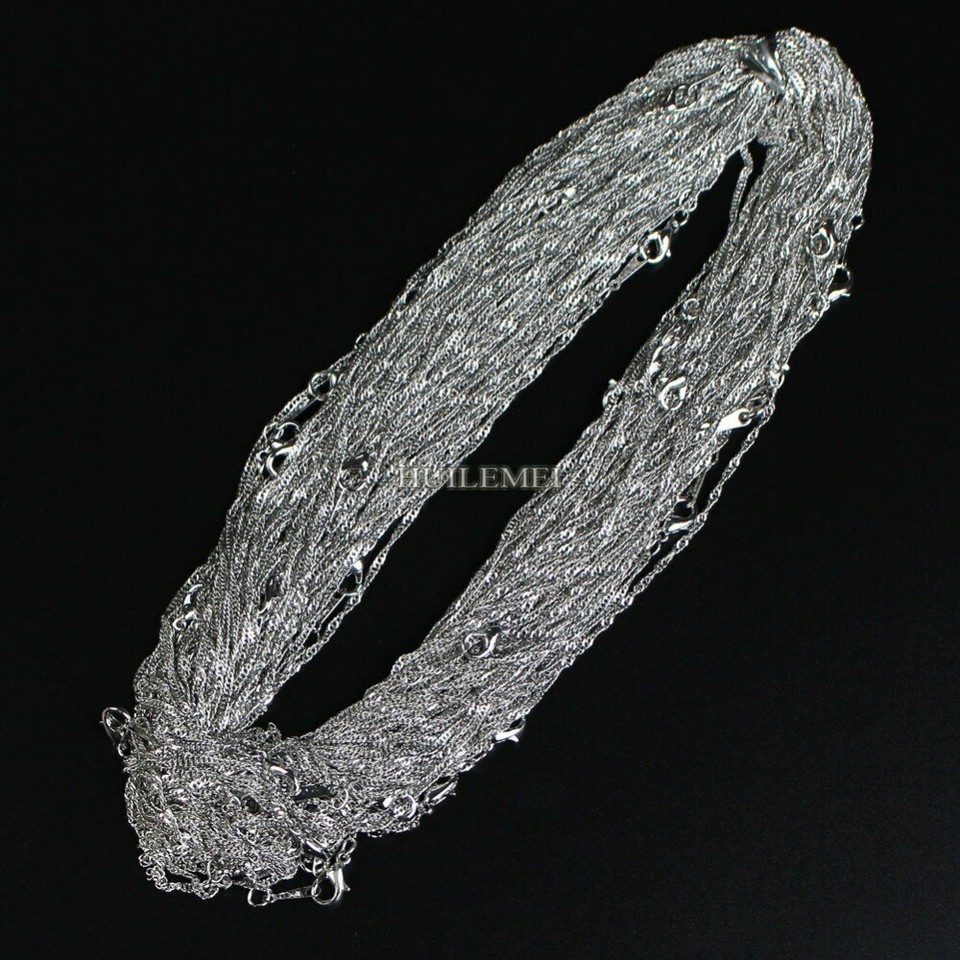 10pcs/lot Water Wave Chain Necklace Fashion Chains for Women 16" 4 ...