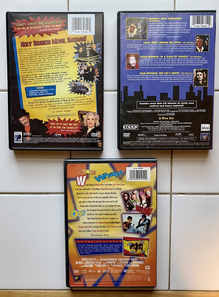 BATMAN 1966 TV SERIES & MOVIE/ANIMATED FILM COLLECTION DVD/Blu-Ray Lot ...