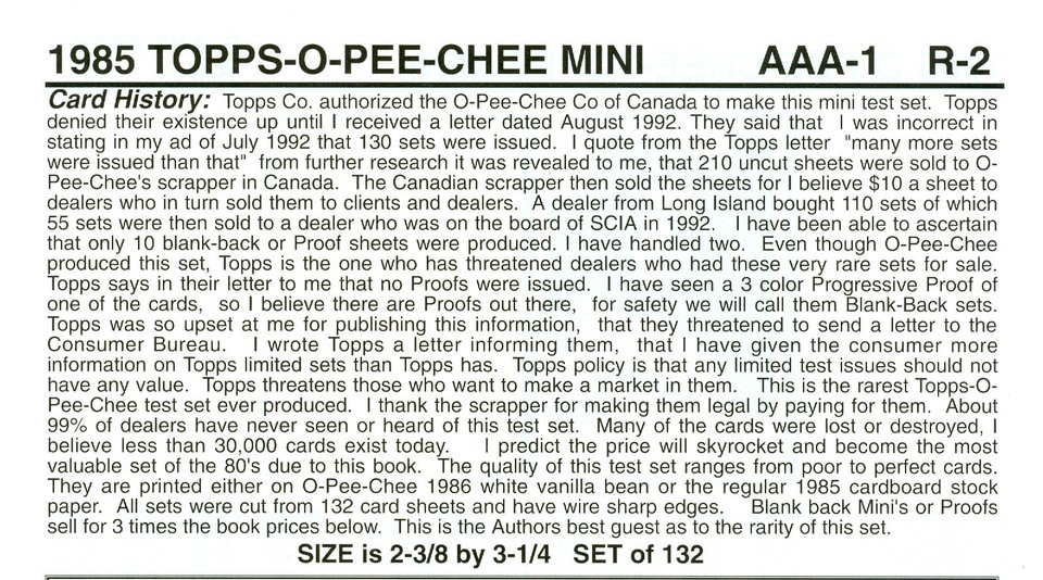 1985 TOPPS MINI #630 TAN PROOF TIM RAINES CGC 6 MAC SOLO FINEST GRADE 5 ...