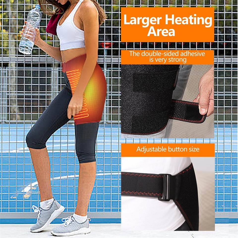 Electric Heated Massage Waist Hip Support Brace Heat Pad for Sciatica ...