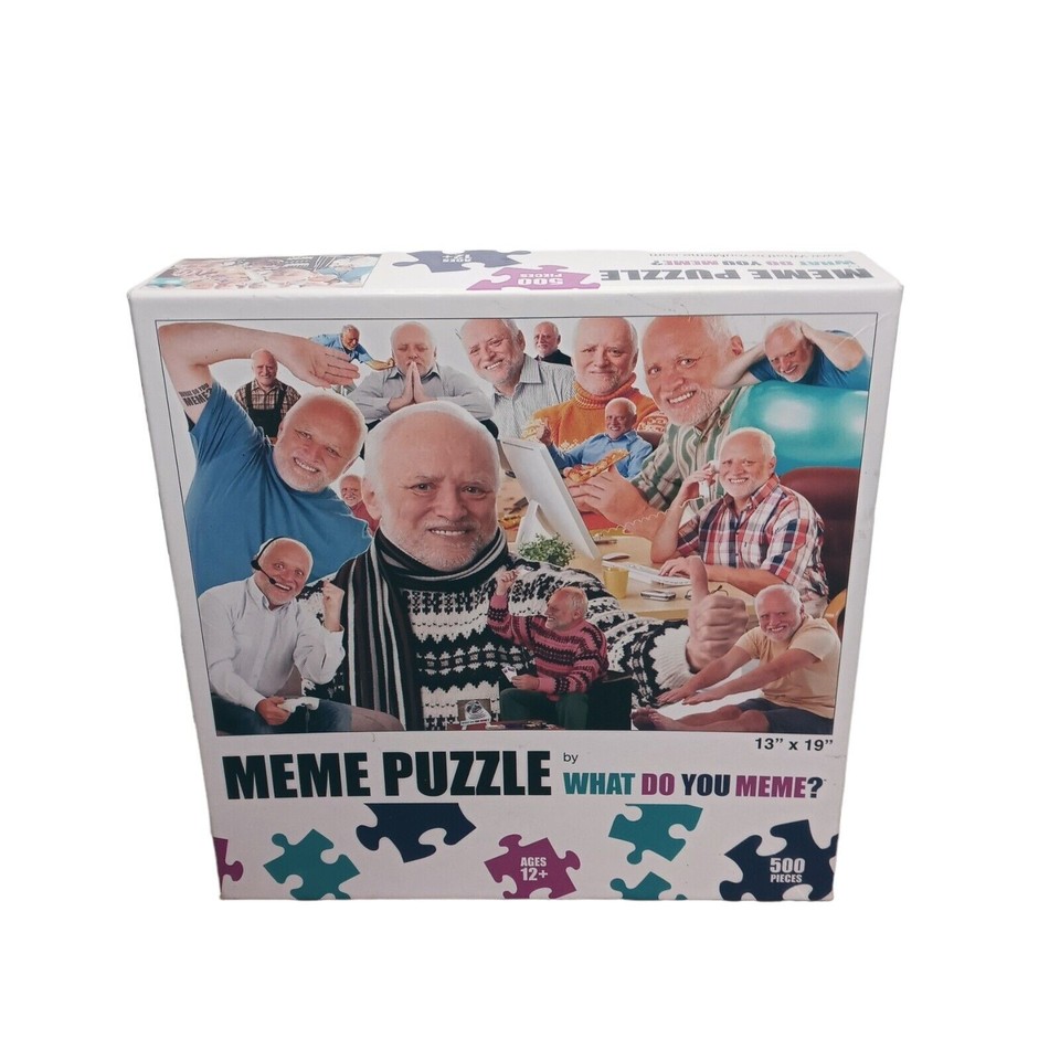 Hide the Pain Harold Puzzle Funny Meme 500 Piece Family Game Night ...