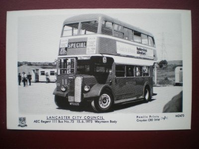 POSTCARD BUS LANCASTER CITY COUNCIL AEC REGENT 111 BUS NO 73 | eBay UK