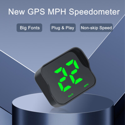 Car Digital GPS HUD Green LED Head Up Display Speed Speedometer Monitor ...