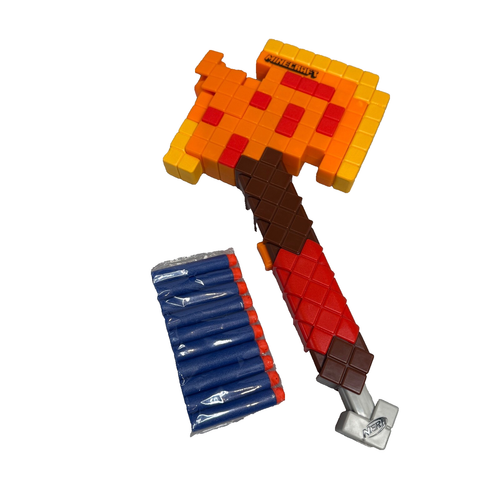 Nerf Minecraft Firebrand Dart Blasting Axe – EUC – 10 Darts – No Code ...