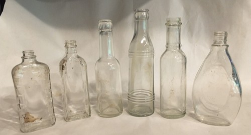 Vintage Clear Glass Bottles Twist And Cap Top No Caps. (6) P.J. Ritter ...