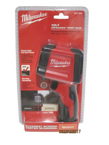 Milwaukee Infrared 10:1 Temp Gun Red Black | eBay