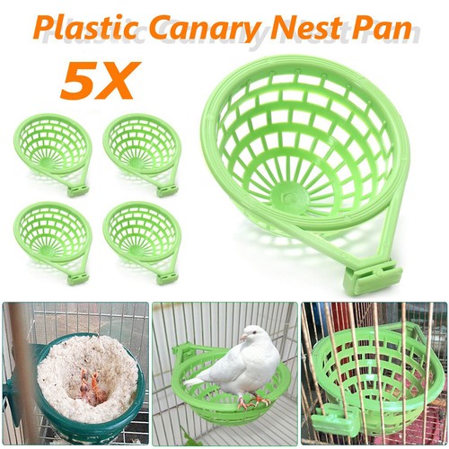 14cm 5Pcs Plastic Canary Nest Pan For Parrots Nesting Canaries Finches ...