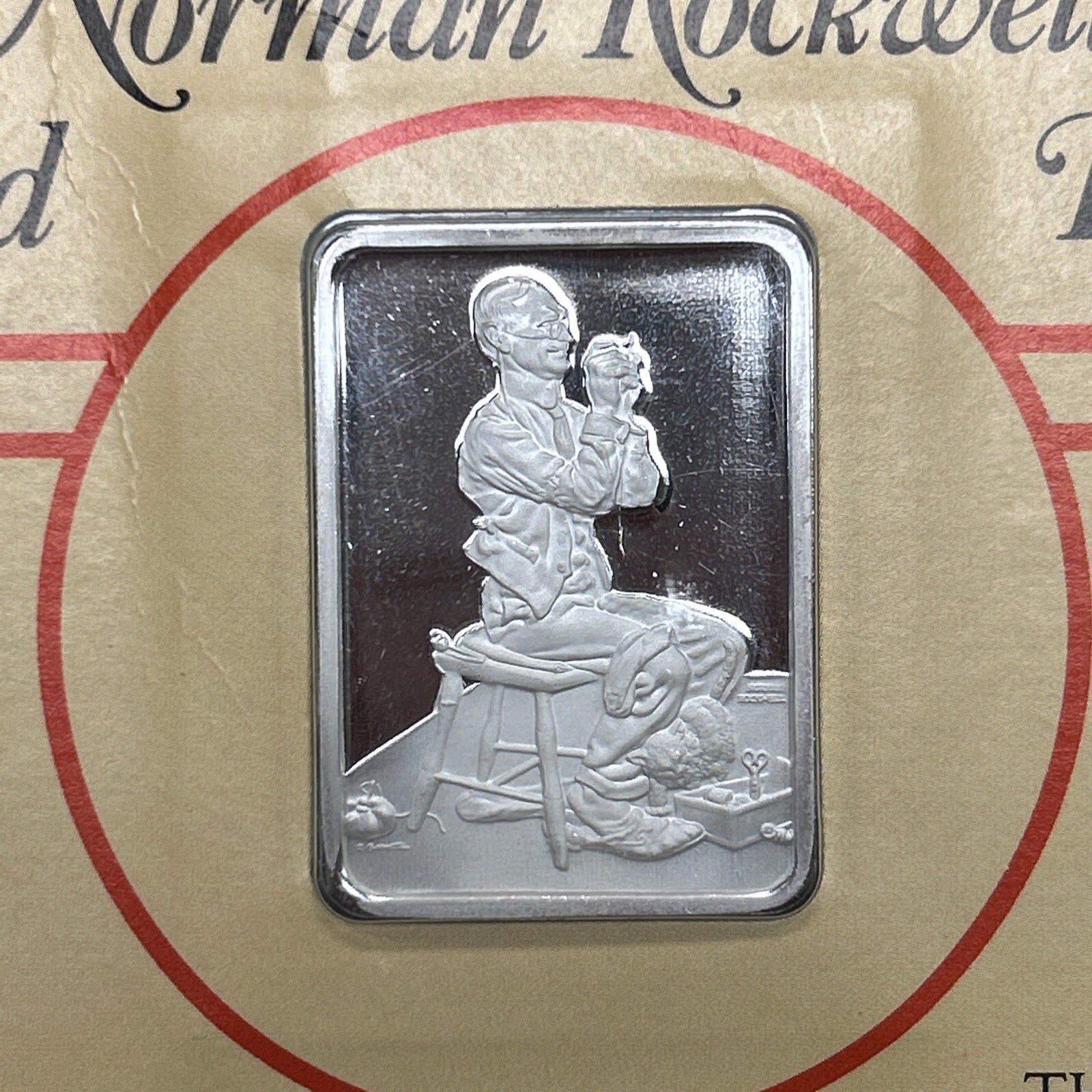 Hamilton Mint Norman Rockwell Best Loved Covers 1960 Man Threading ...