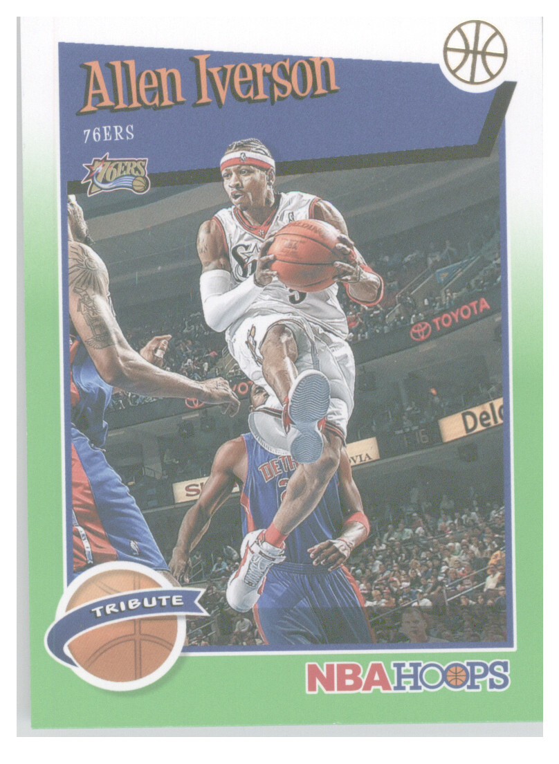 2019-20 Panini NBA Hoops - Hoops Tribute Blue #285 Allen Iverson for ...
