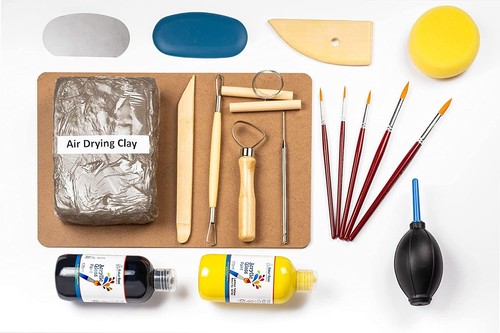 Pottery Making Kit For Adults and Kids With Tools and Air Dry Clay Arts ...