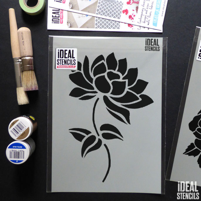 Lotus Flower Stencil Floral Wall Home DÃ©cor Art Craft Paint Ideal ...