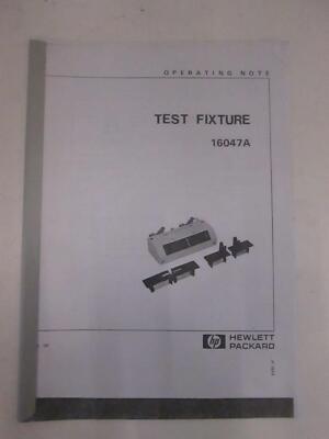 HP Model 16047A Test Fixture Operating Note, Used | eBay