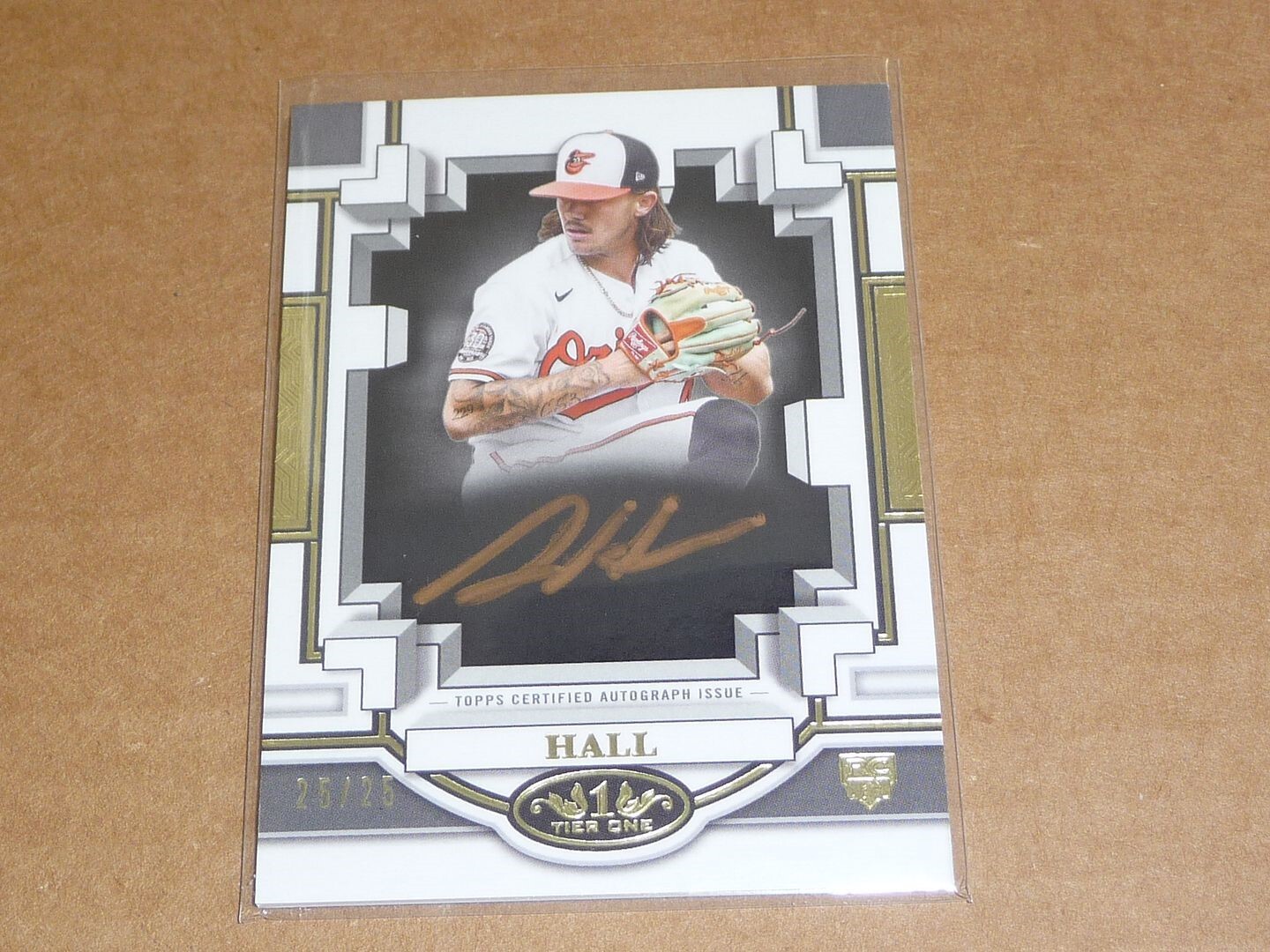 2023 Topps Tier One DL HALL AUTOGRAPH/AUTO BRONZE INK BREWERS 25/25 ...