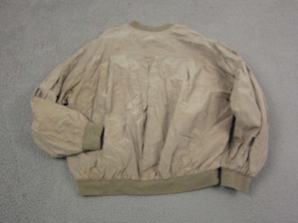 Vintage Bobby Jones Jacket Mens Extra Large XL Brown 100% Silk Pullover ...