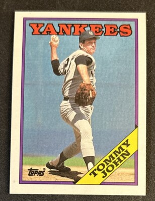 1988 Topps Tommy John Baseball Card #611 Yankees Pitcher VG O/C | eBay