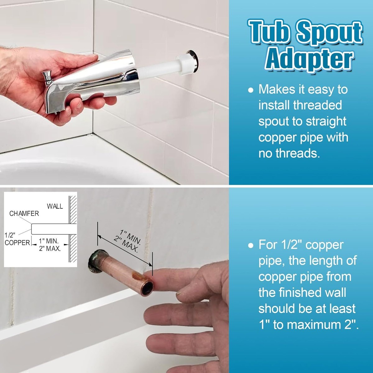 Utility Mount Tub Faucet Adapter Bathtub Faucets & Tub Fillers