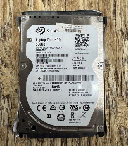 00HM726, Seagate ST500LM021 Thin HDD 500GB 2.5" SATA III Laptop Hard ...