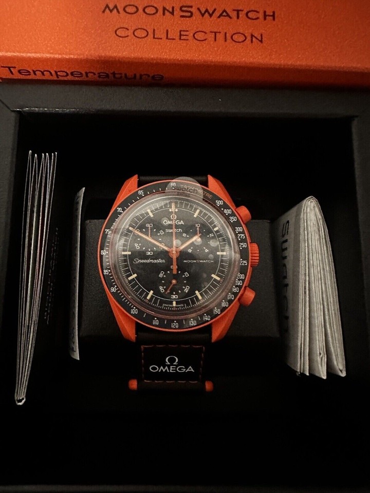 Swatch x Omega Bioceramic Moonswatch Mission To Earth LAVA BRAND NEW ...