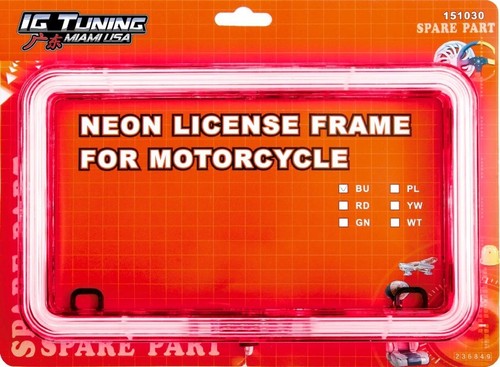 Universal Motorcycle Neon License Plate Frame Red 7450014994926| eBay