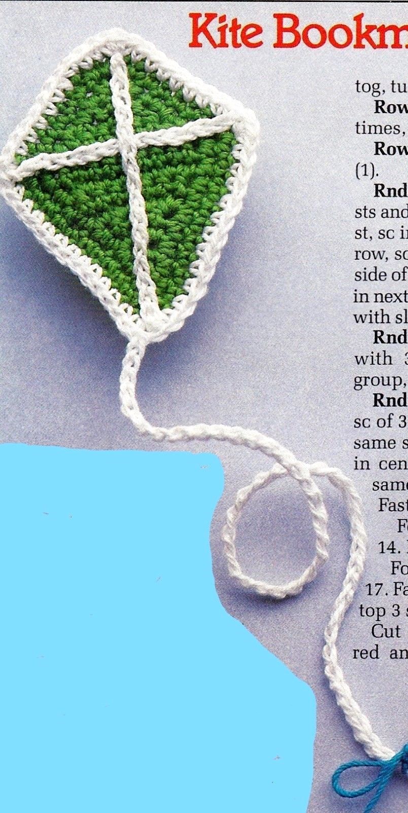 SPRINGTIME Kite Bookmark/Decor/Crochet Pattern INSTRUCTIONS ONLY | eBay