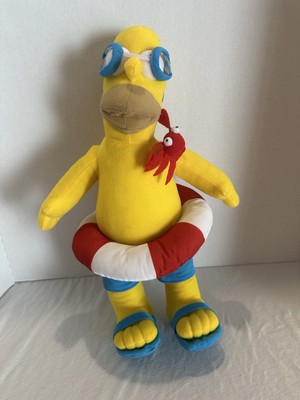LARGE Homer Simpson Stuffed Plush Doll Toy Factory Simpsons 16" Swim ...