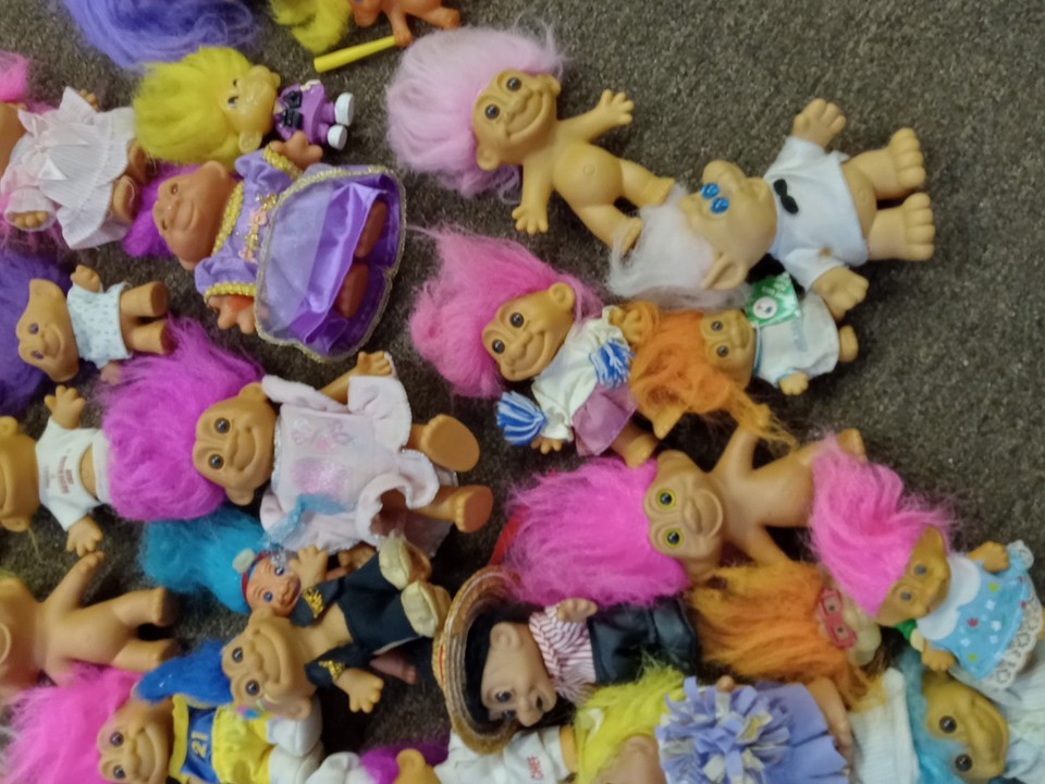 Rare Vintage Troll Dolls Lot Of OVER 100 Mixed Years, Mixed Sizes | eBay