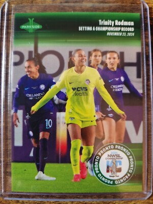 2024 Parkside Pronto NWSL Trinity Rodman Championship Record /341 SP ...