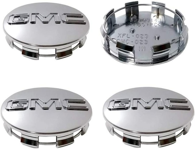 GMC Sierra 1500 Yukon Center Caps OEM Factory Chrome Hubcaps Set of 4 ...