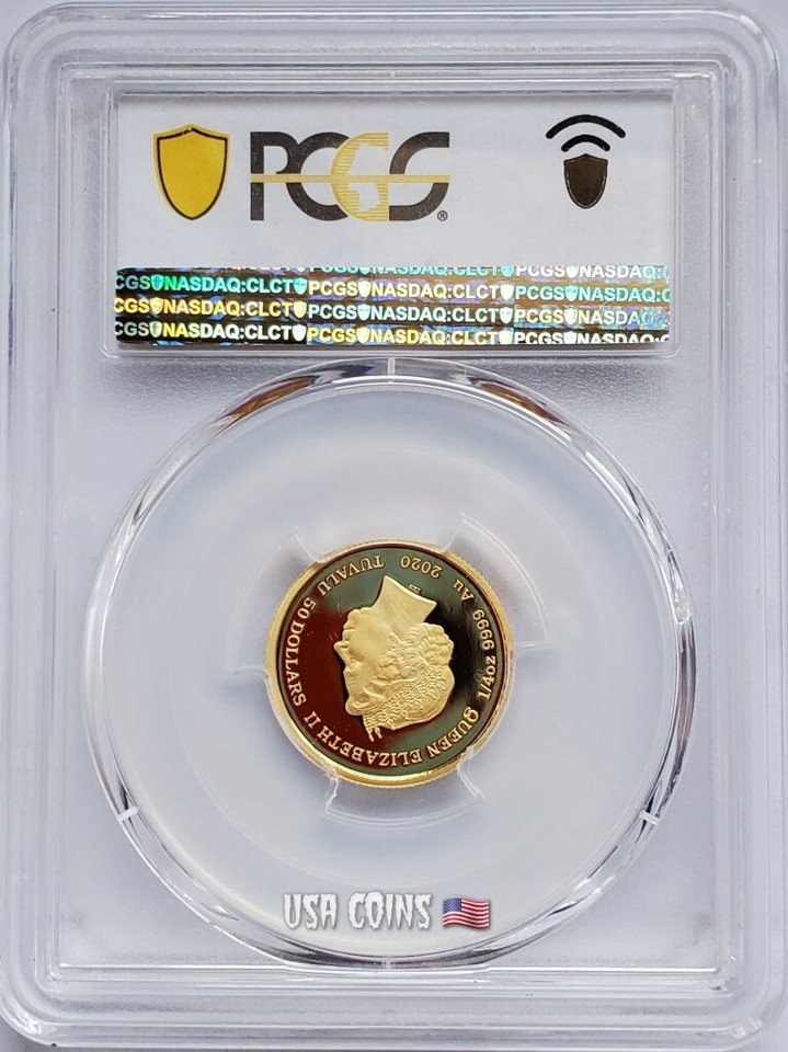 2020 1/4 Oz GOLD $50 Tuvalu JAMES BOND 007 PCGS PR70DCAM Gold Shield ...