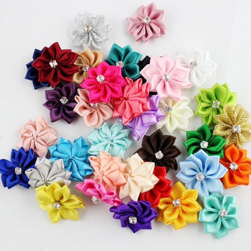 200 Pcs Mini Flower Heads Flowers for Hair DIY Fake Craft Decoration ...