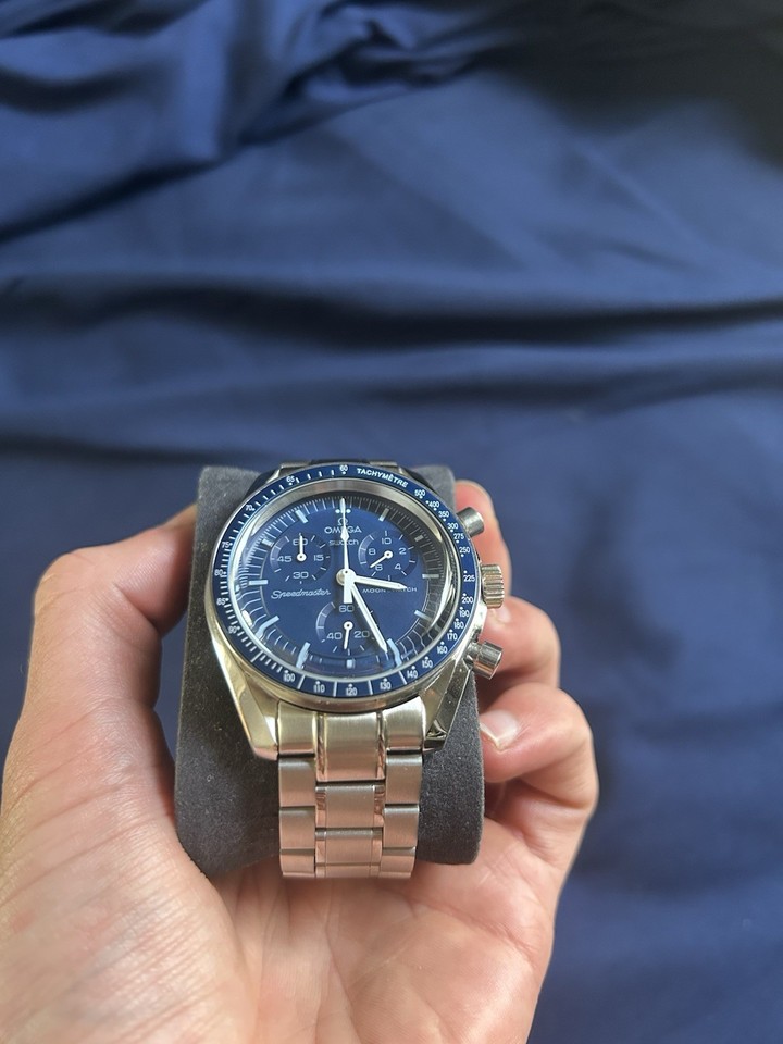 OMEGA Moonswatch Metal Case Custom Mod Blue | eBay