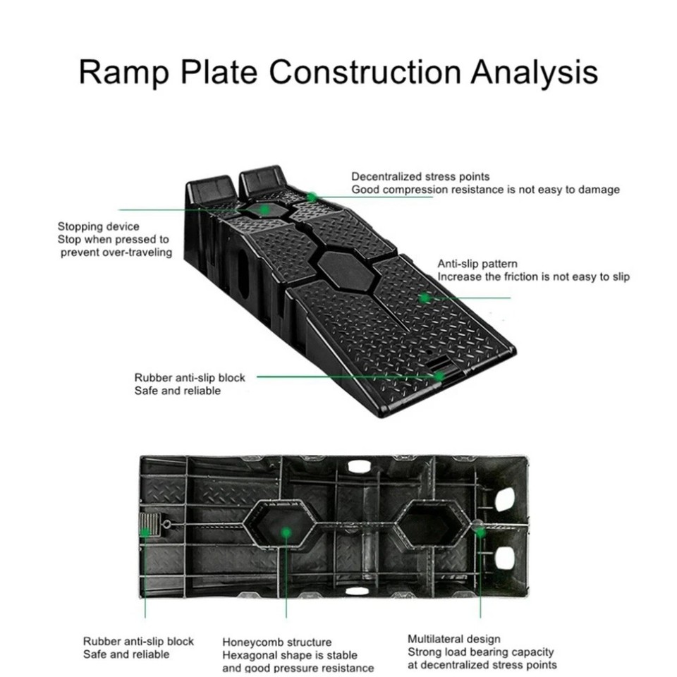Heavy Duty 5 Ton Low Rise Car & Van Ramps Plastic Strong & Heavy Duty ...