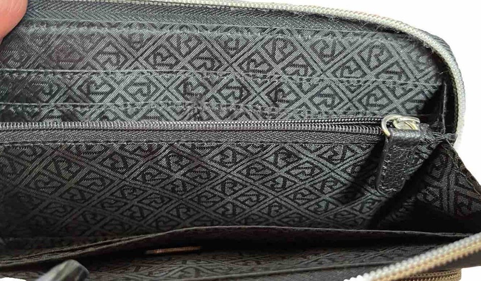 Relic Clutch 9” X 4.5” Black 2 Zipper Compartments | eBay