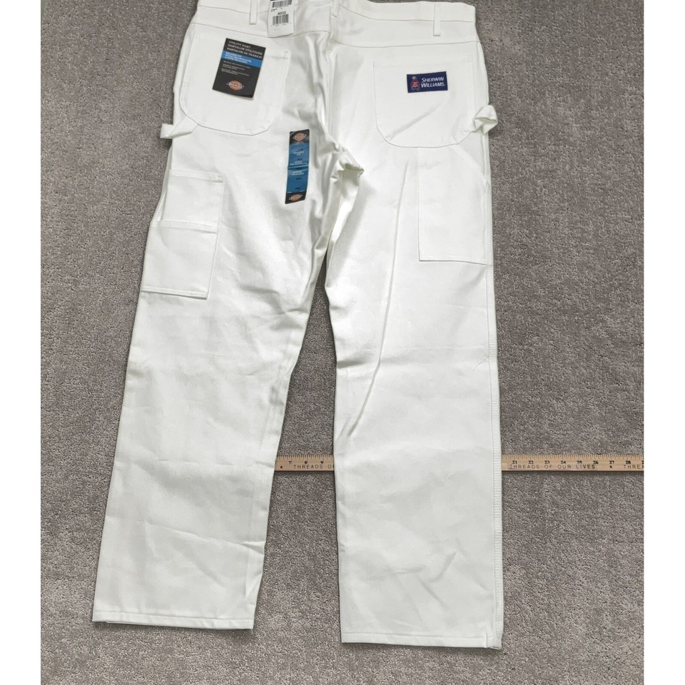 Dickies Sherwin Williams Painter Pants Men 40W 32L White Utility ...