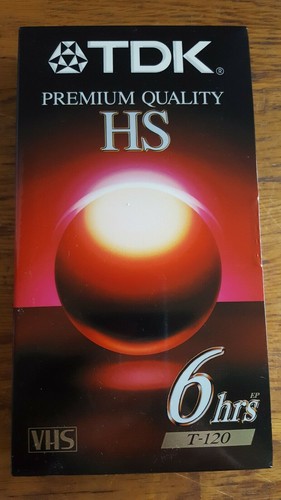 TDK T-120 Premium Quality HS 6 Hour VHS Tape Blank New Sealed T-120HSBH ...