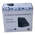 Controltek 6-Pocket Metal Cashier Pad Rack Cashier Tray Single Tier ...