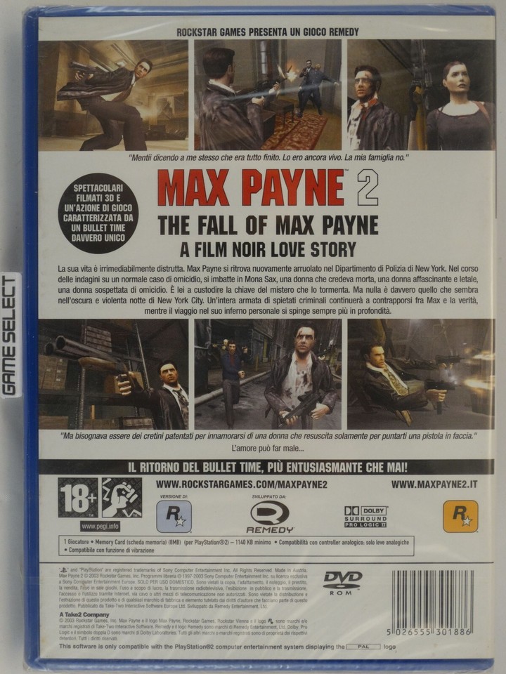 Max Payne 2 The Fall OF PS2 playstation 2 Pal Original New Sealed | eBay