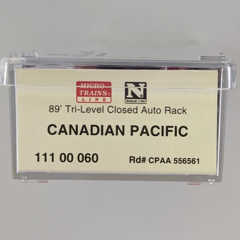 Micro-Trains 11100060 N Scale 89' Tri-Level Closed Auto Rack - Canadian ...