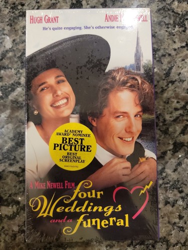 Four Weddings and a Funeral (VHS, 1994) Hugh Grant & Andie MacDowell ...