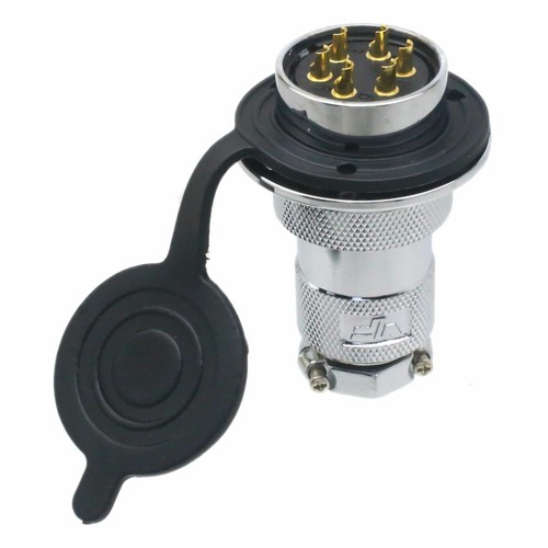 Power supply signal aviation plug M/F Connector M30 30mm 6Pin Flange ...