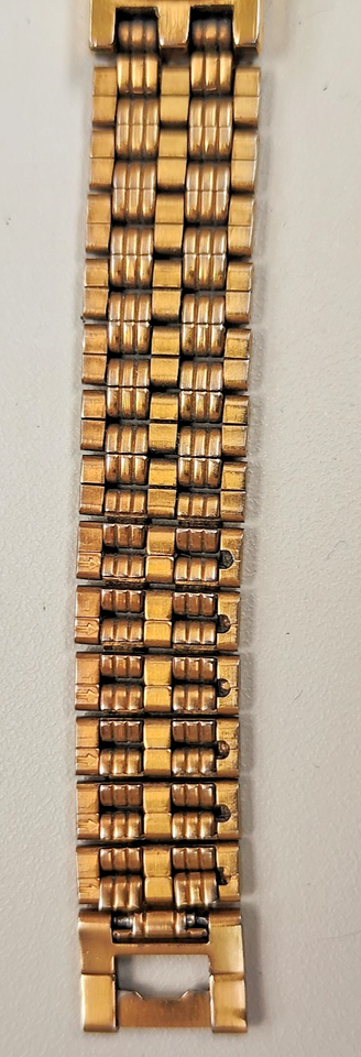 Vintage Bulova Tank Womens Watch 15mm Gold Tone 97P13 Swiss Fair Shape ...