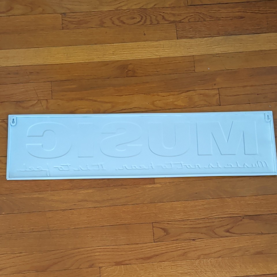 Music Quote Metal Wall Sign Plaque, Distressed White Red Black, 32 x 8 ...